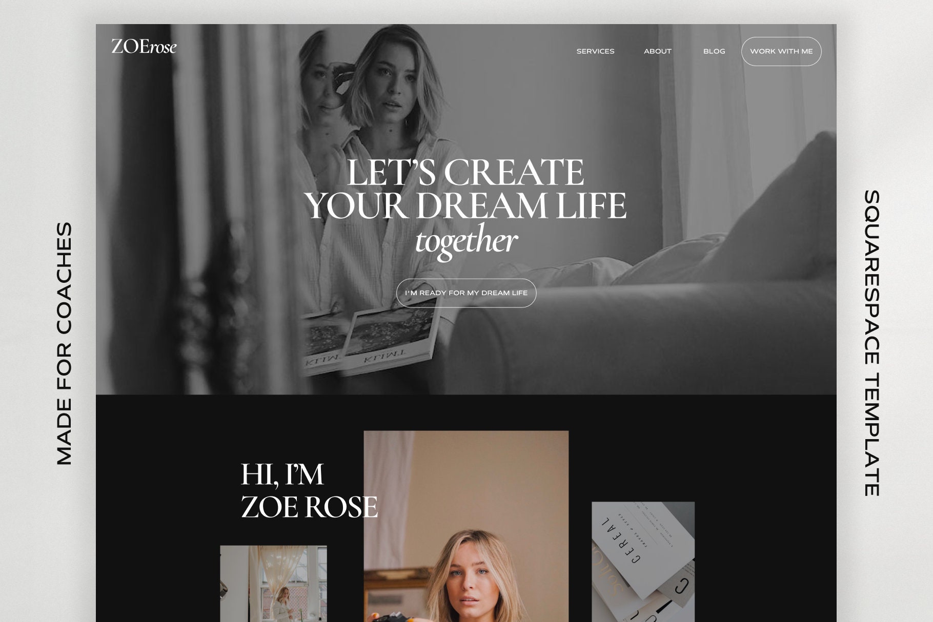 Aesthetic, Editorial Squarespace Template - Etsy