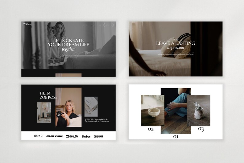 Aesthetic, Editorial Squarespace Template - Etsy