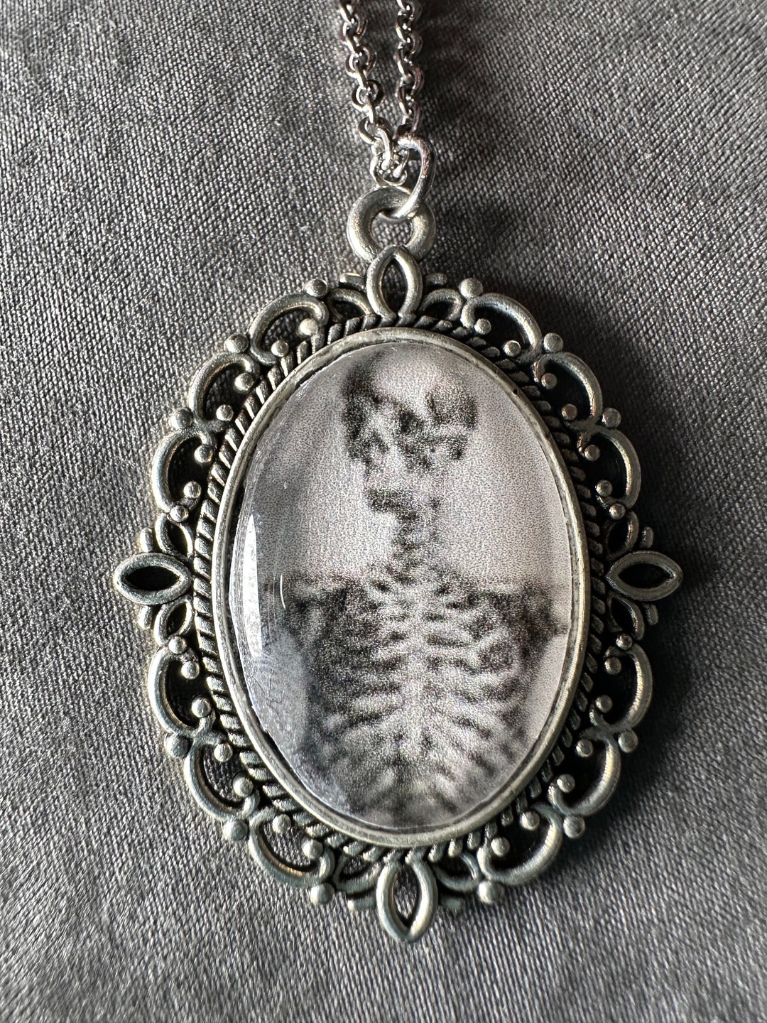 Skeleton Cameo Pendant - Etsy