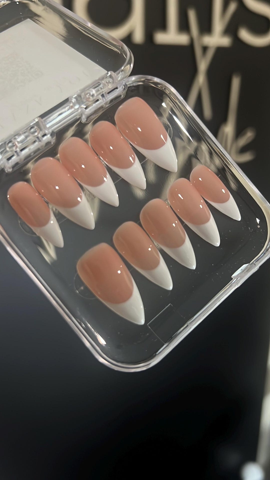 White French Nails | Press-ons | Fake Nails | Nails |frenchy - Etsy