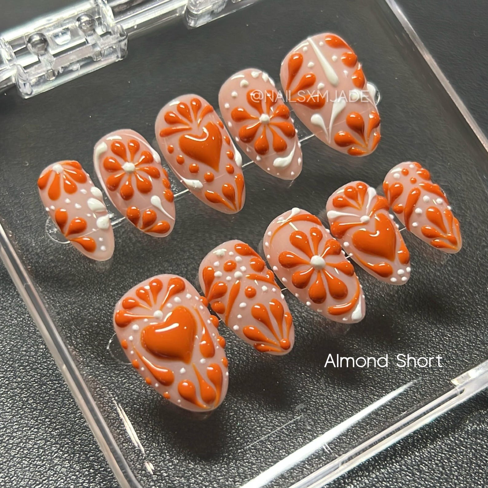 Talavera Nails | Mexican Tile Nails| Barro Nails | Press-ons | Mexican ...