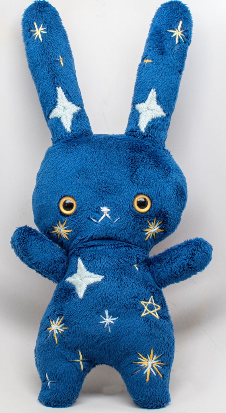Star Embroidered Bunny Plush - Etsy