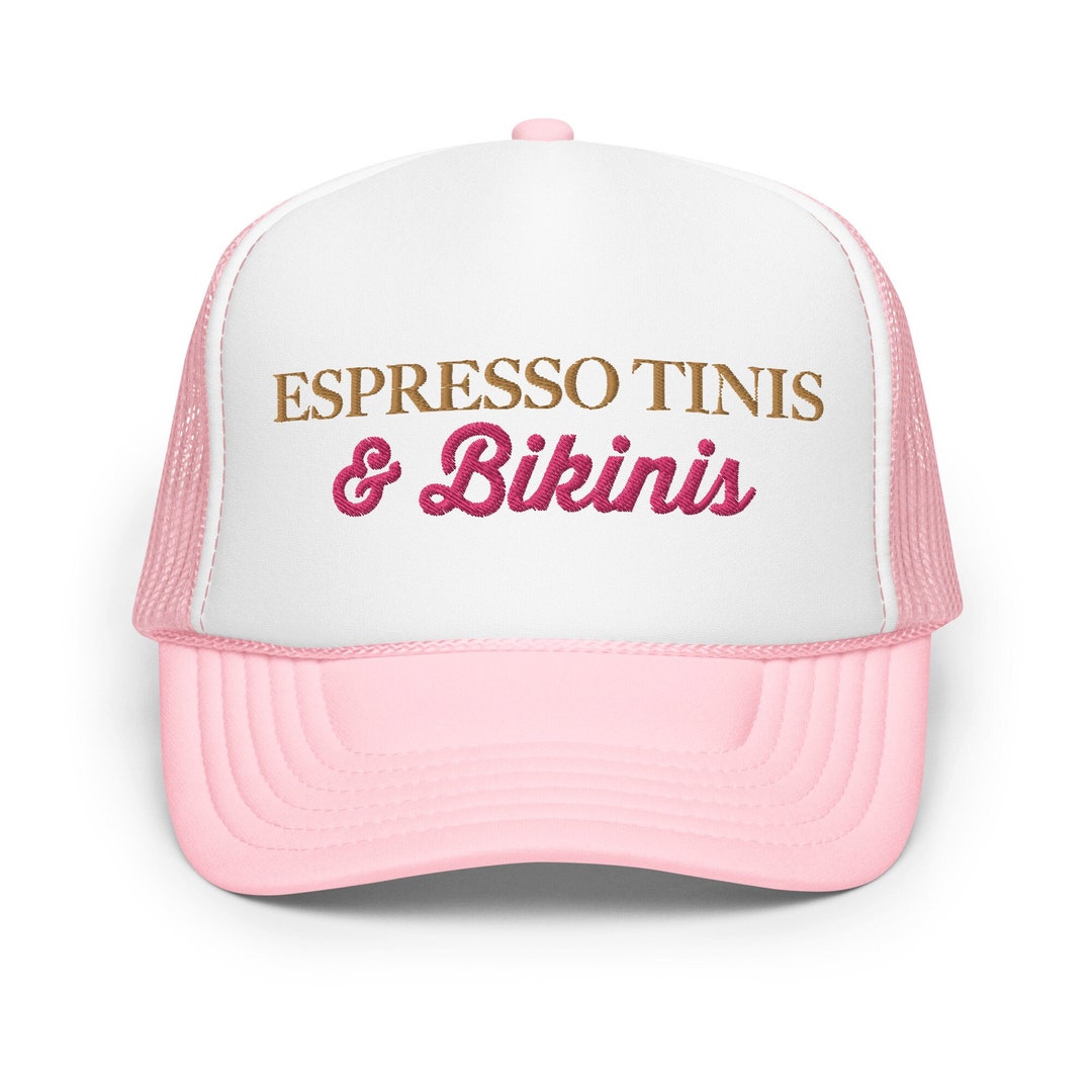 Multi-color Espresso Tinis & Bikinis Foam Trucker Hat | Bachelorette ...