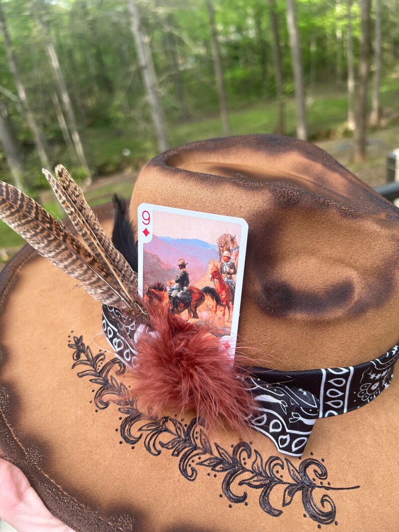 MADE TO ORDER Western Burned Hatcowgirl Hatcowboy Theme Hatburned ...