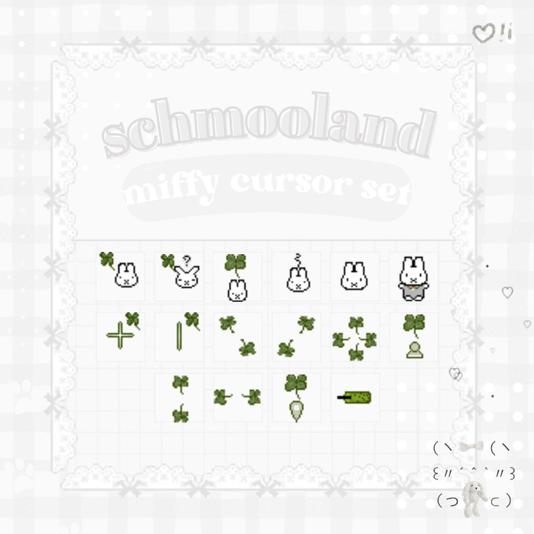 Miffy Cursor for PC Gamers | Miffy Gaming PC Cursor | Clover Aesthetic ...