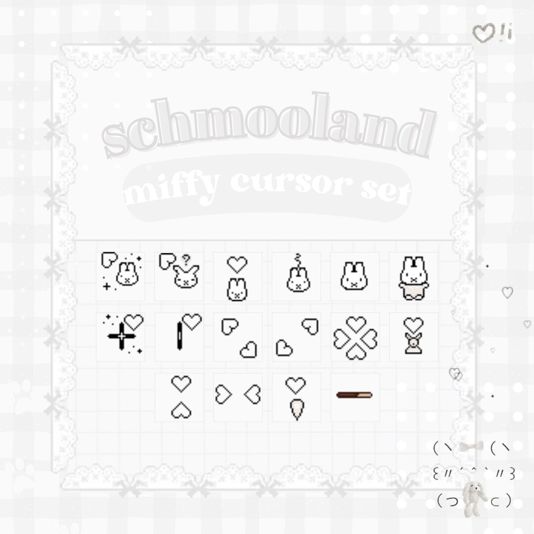 Miffy Cursor for PC Gamers | Miffy Gaming PC Cursor | Kaomoji Aesthetic ...