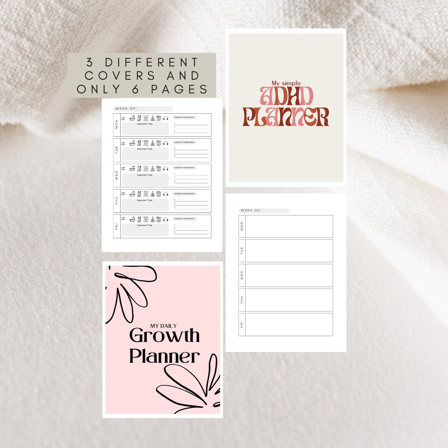 Simple Planner, Adhd Planner Adult, Adhd Planner Printable, ADHD ...