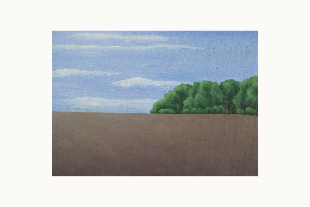 Minimalist Landscape by Australian Artist Ann Brain, 'ploughed Field 2 ...