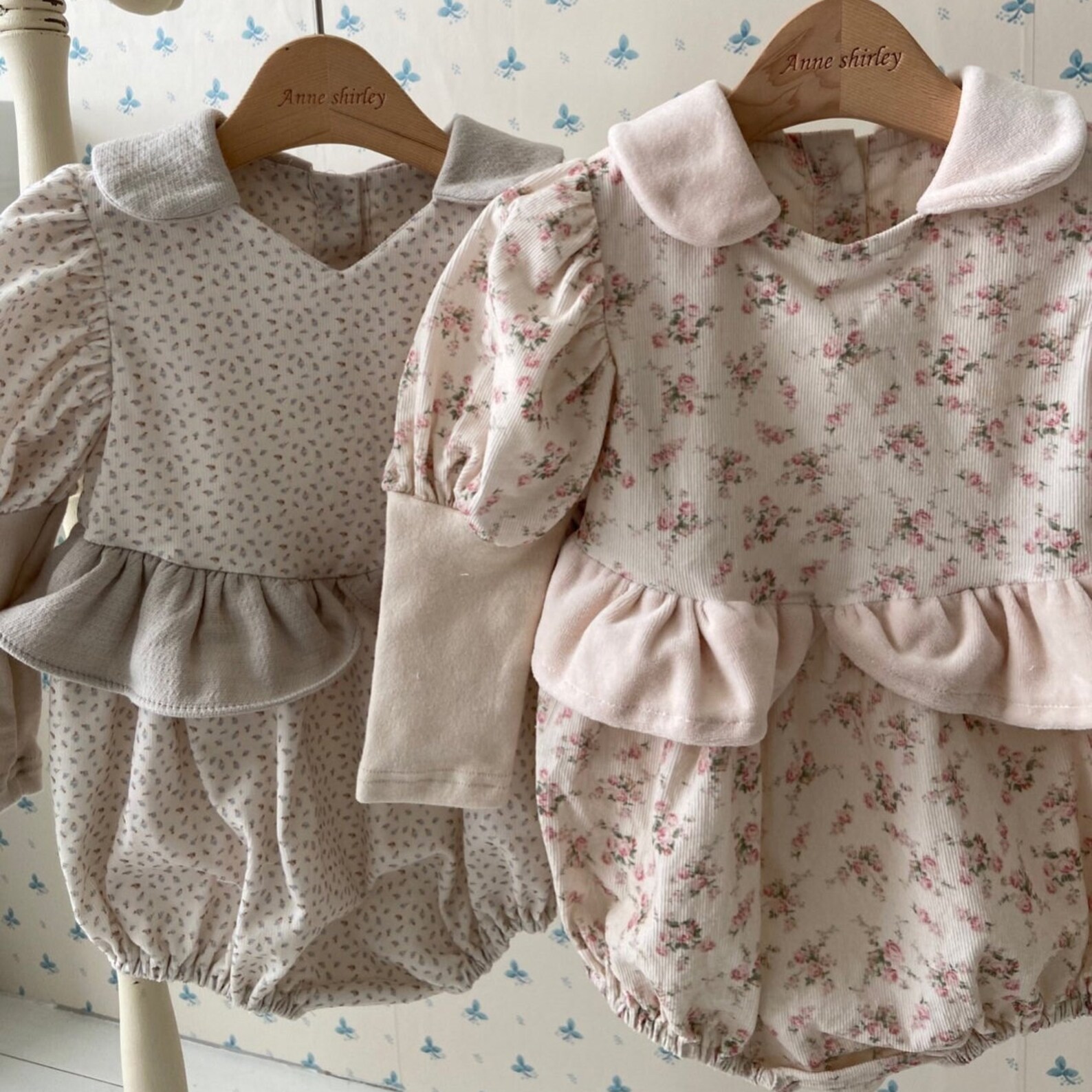 Cute Vintage Korean Baby Overall/bodysuit With Ruffle Details and ...