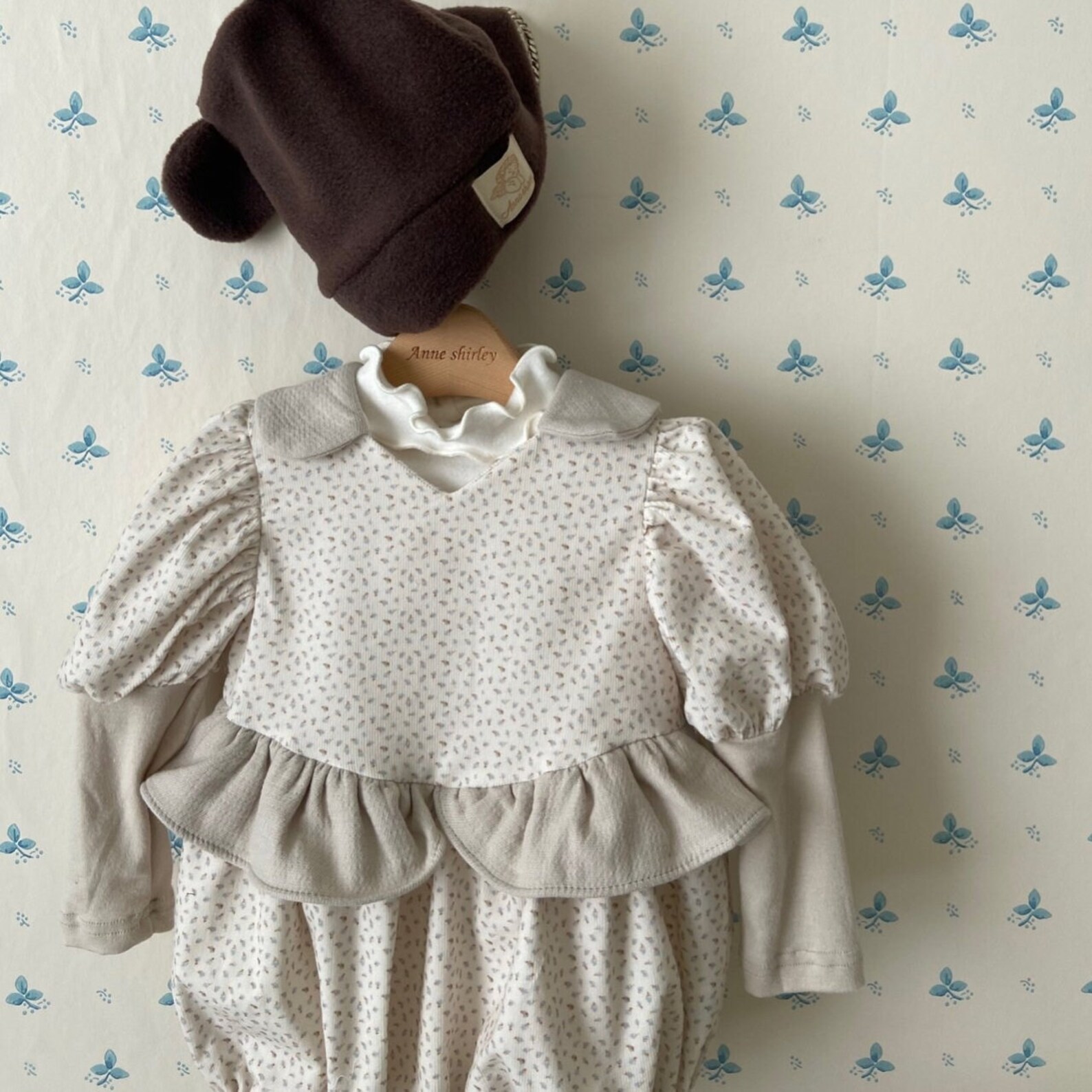 Cute Vintage Korean Baby Overall/bodysuit With Ruffle Details and ...