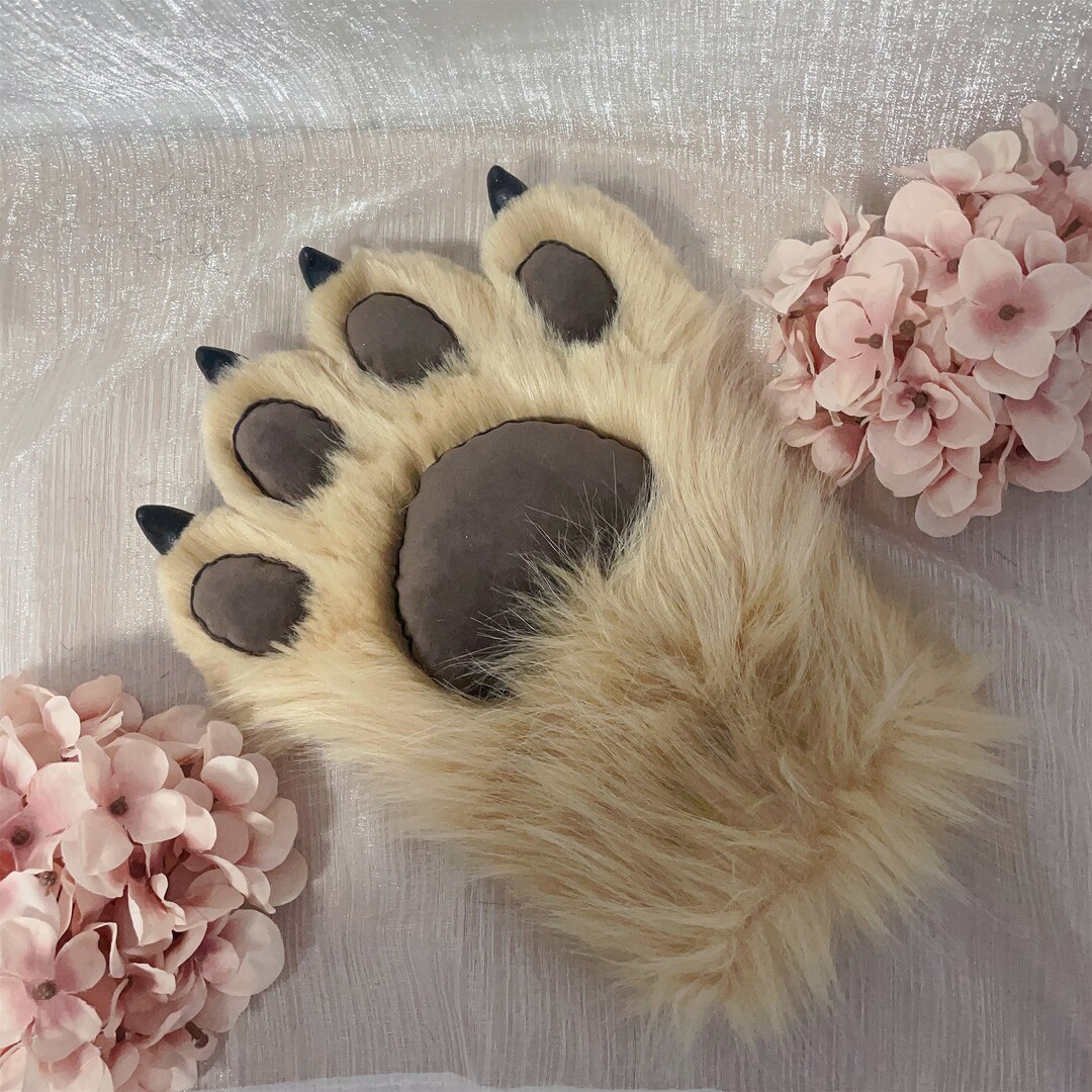 Dog Furrysuit Cosplay Paws With Claws, Wolf Furry Fluffy Paws, Furry ...