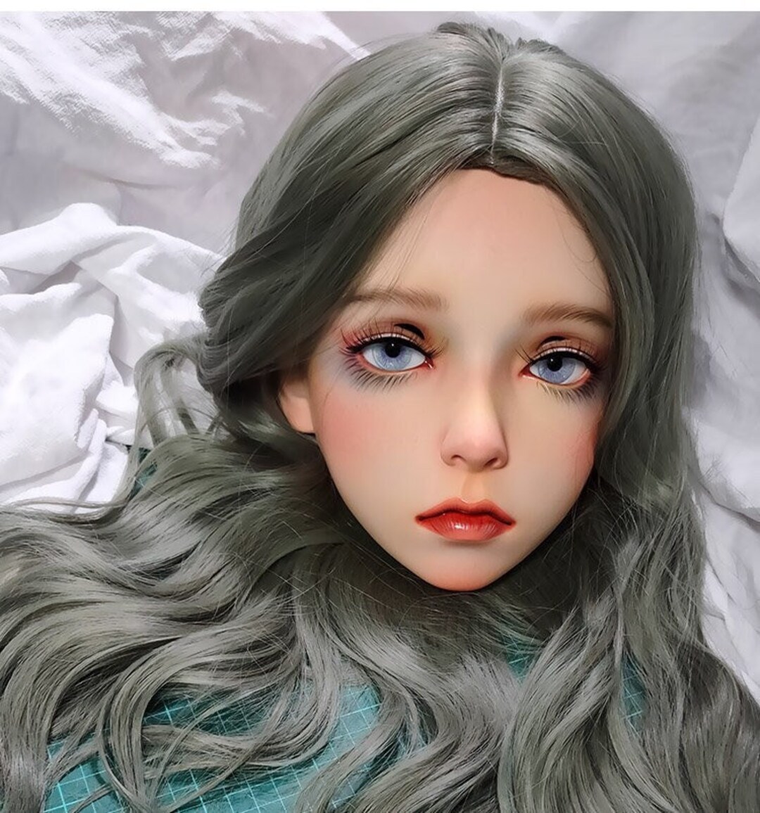 Realistic Latex Kigurumi Female Head, Handmade Female BJD Doll Mask ...