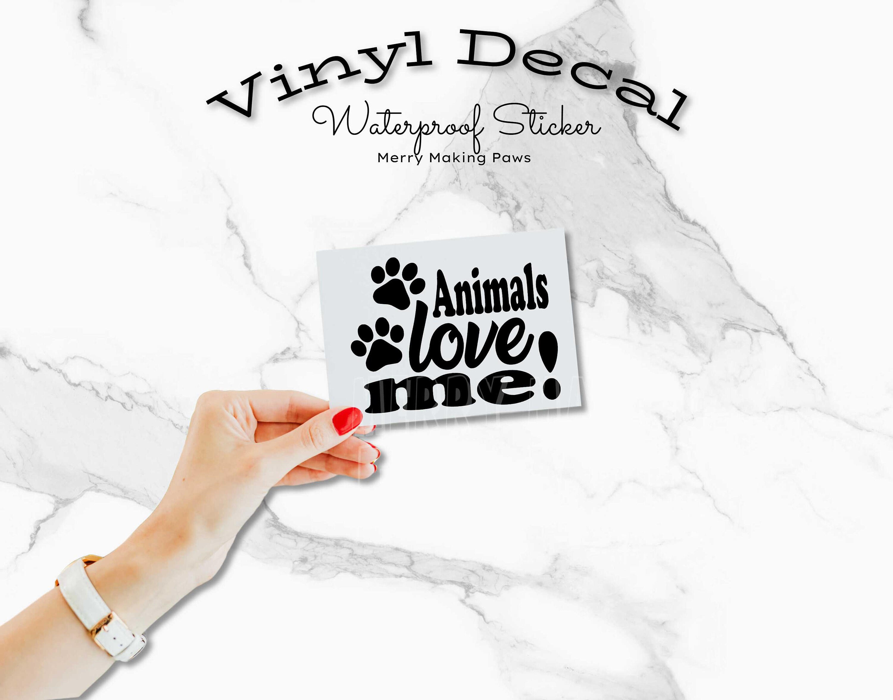 Animals Love Me Decal Vinyl Sticker, Window Sticker, Durable and ...
