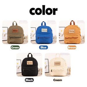 Faux Leather Personalized Name Patch Backpack, Leather Patch Bag ...