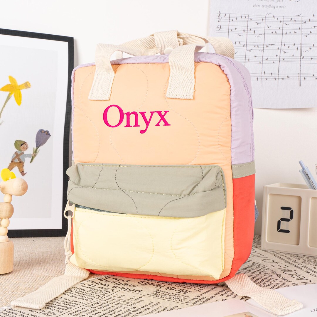 Embroidery Mini Kids Backpack Small Boy Preschool Gift Personalized ...