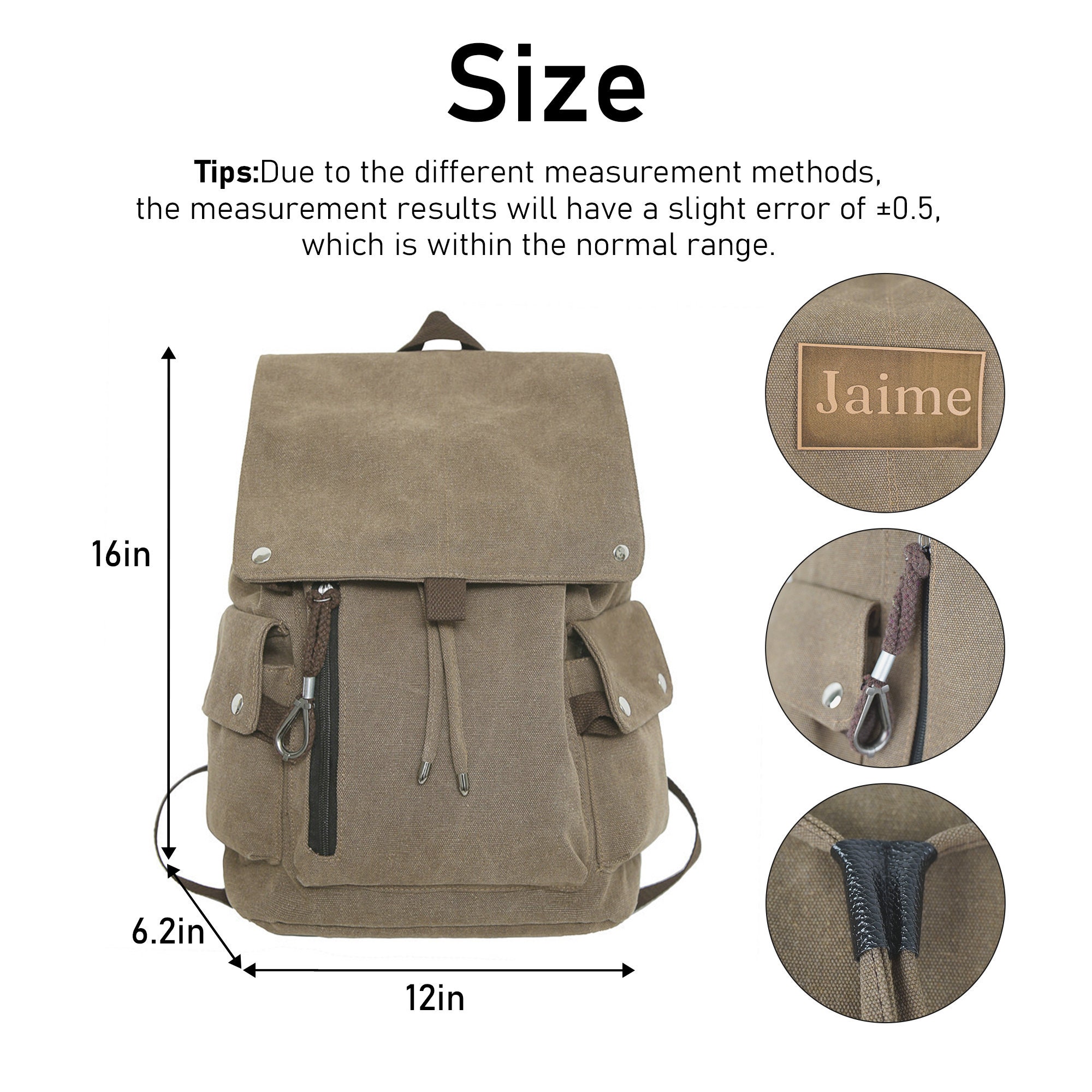 Custom Duffle Bag Canvas Backpack Leather Name Backpack Boys Canvas ...