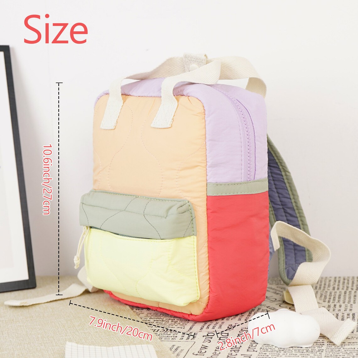 Toddler Backpack Personalized Little Boys Patchwork Backpack Mini Kids ...