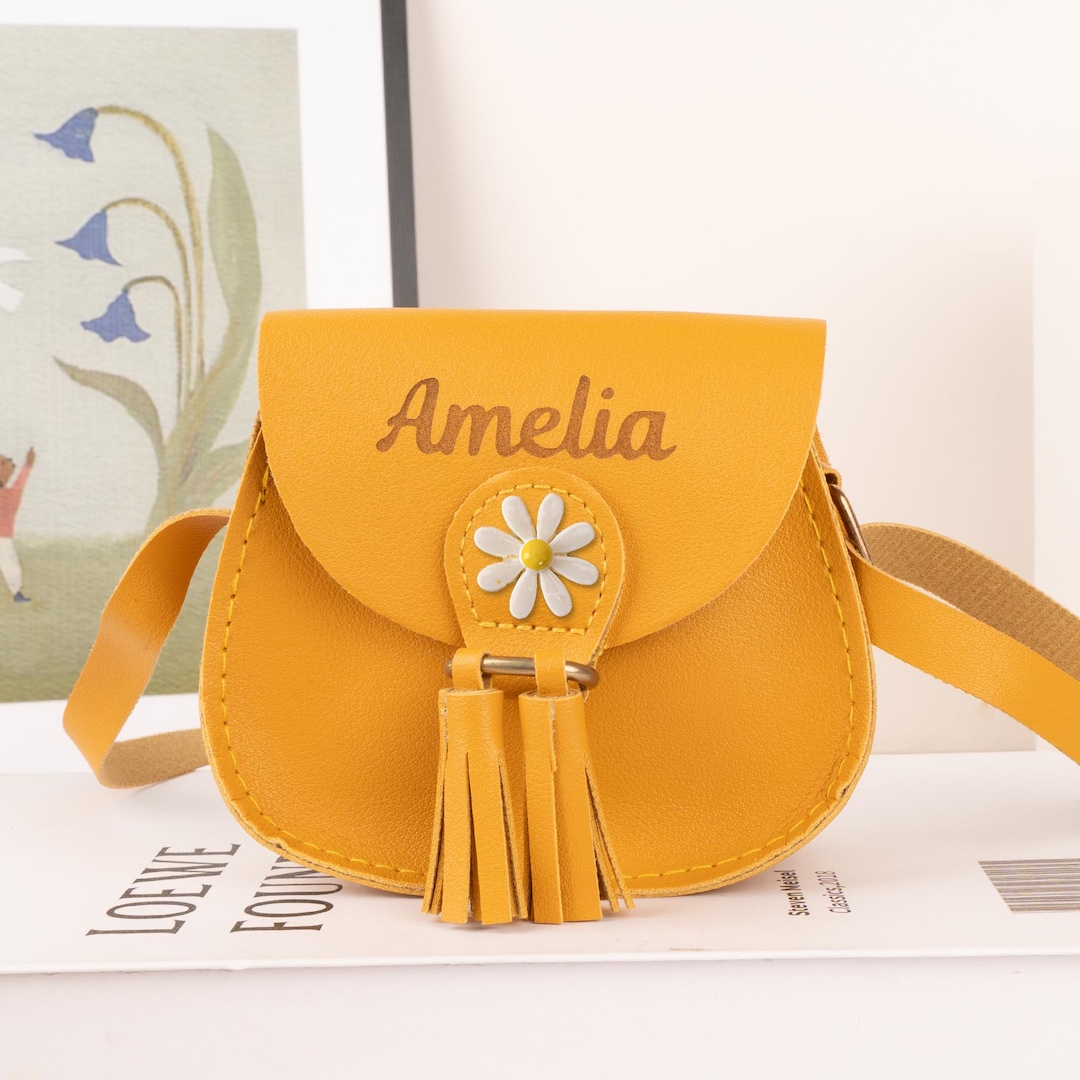 Personalized Kids Purse: PU Leather Toddler Handbag With Name, Kids ...