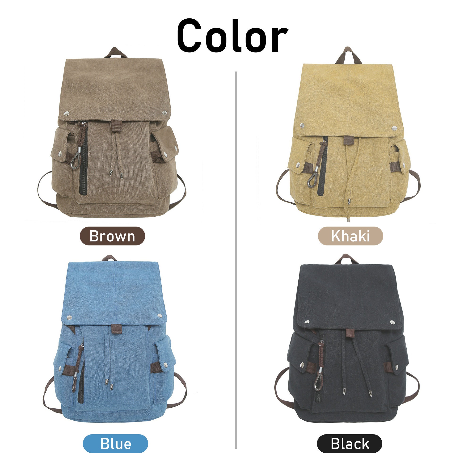 Custom Duffle Bag Canvas Backpack Leather Name Backpack Boys Canvas ...