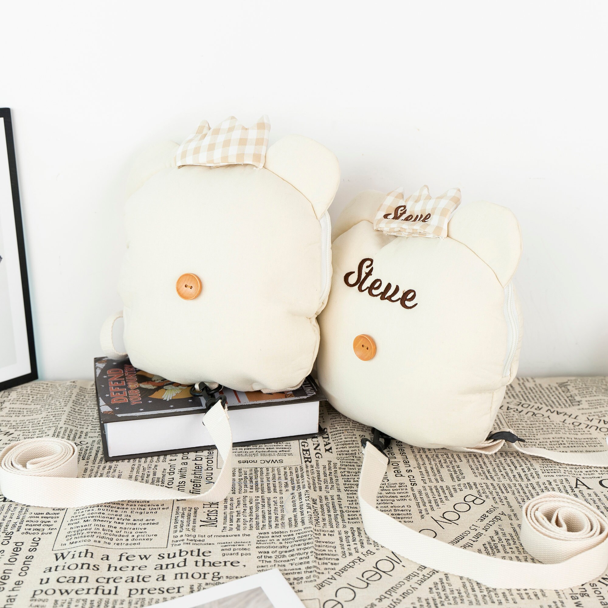 Personalized Toddler Backpack Girls Teddy Bear Mini Backpack Name ...