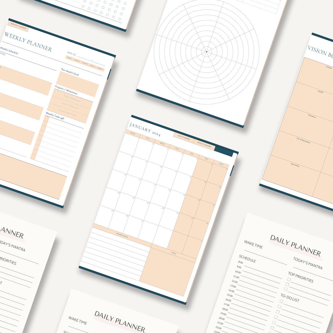 Digital 2024 Dated Ultimate Planner Goodnotes Planner Monthly, Weekly ...