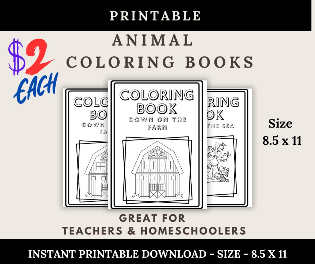 Coloring Books Sea Animals Coloring Wild Animal Coloring Farm Animal ...