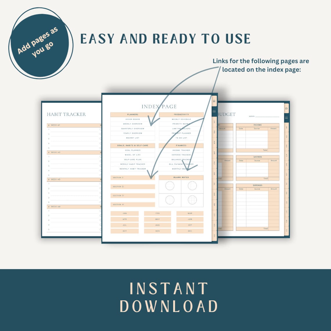 Digital 2024 Dated Ultimate Planner Goodnotes Planner Monthly, Weekly ...