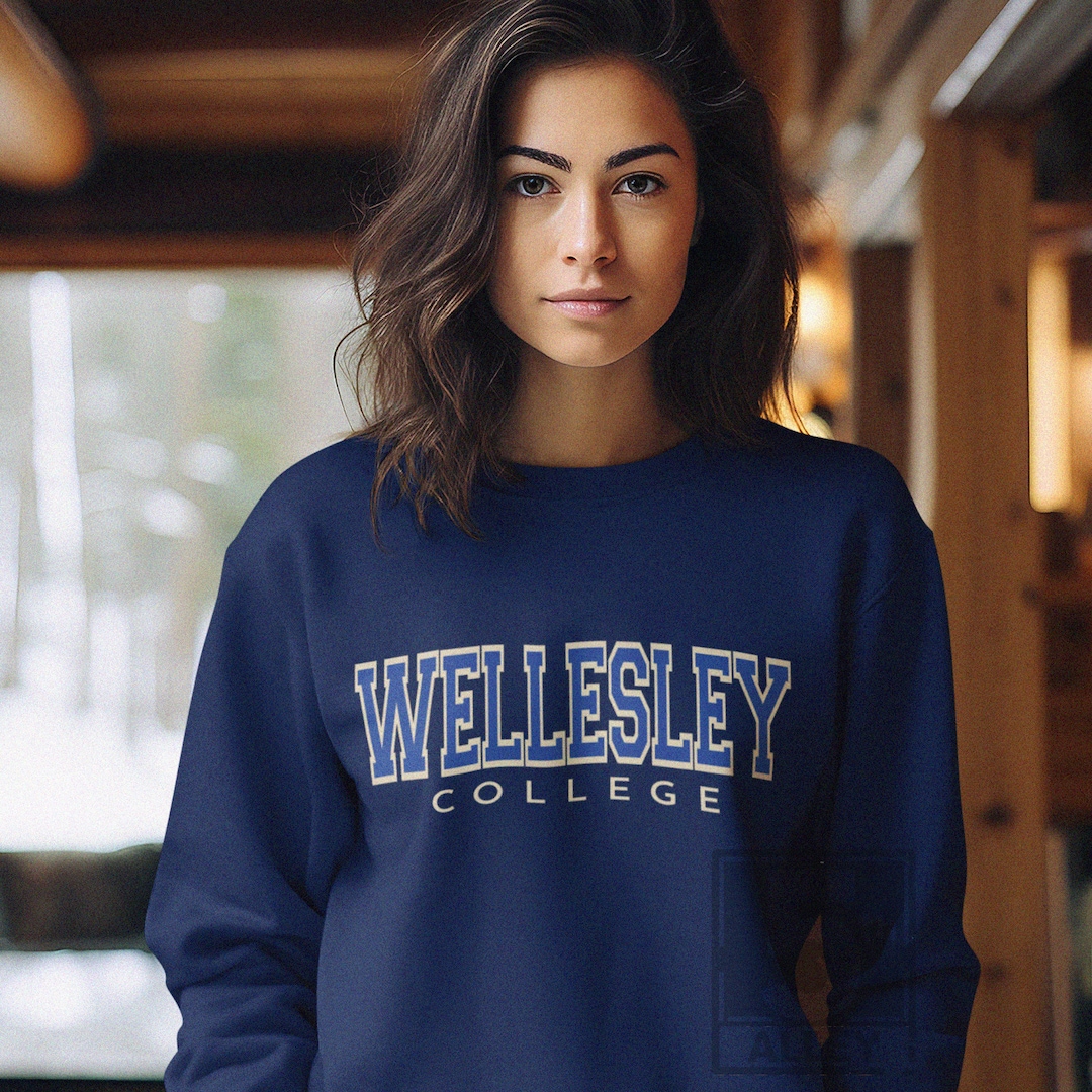 Wellesley College Crewneck Sweater, Wellesley Sweatshirt, WC Sweater - Etsy