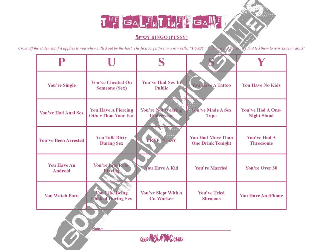 Bingo SPICY VERSION galentine's Day Game - Etsy