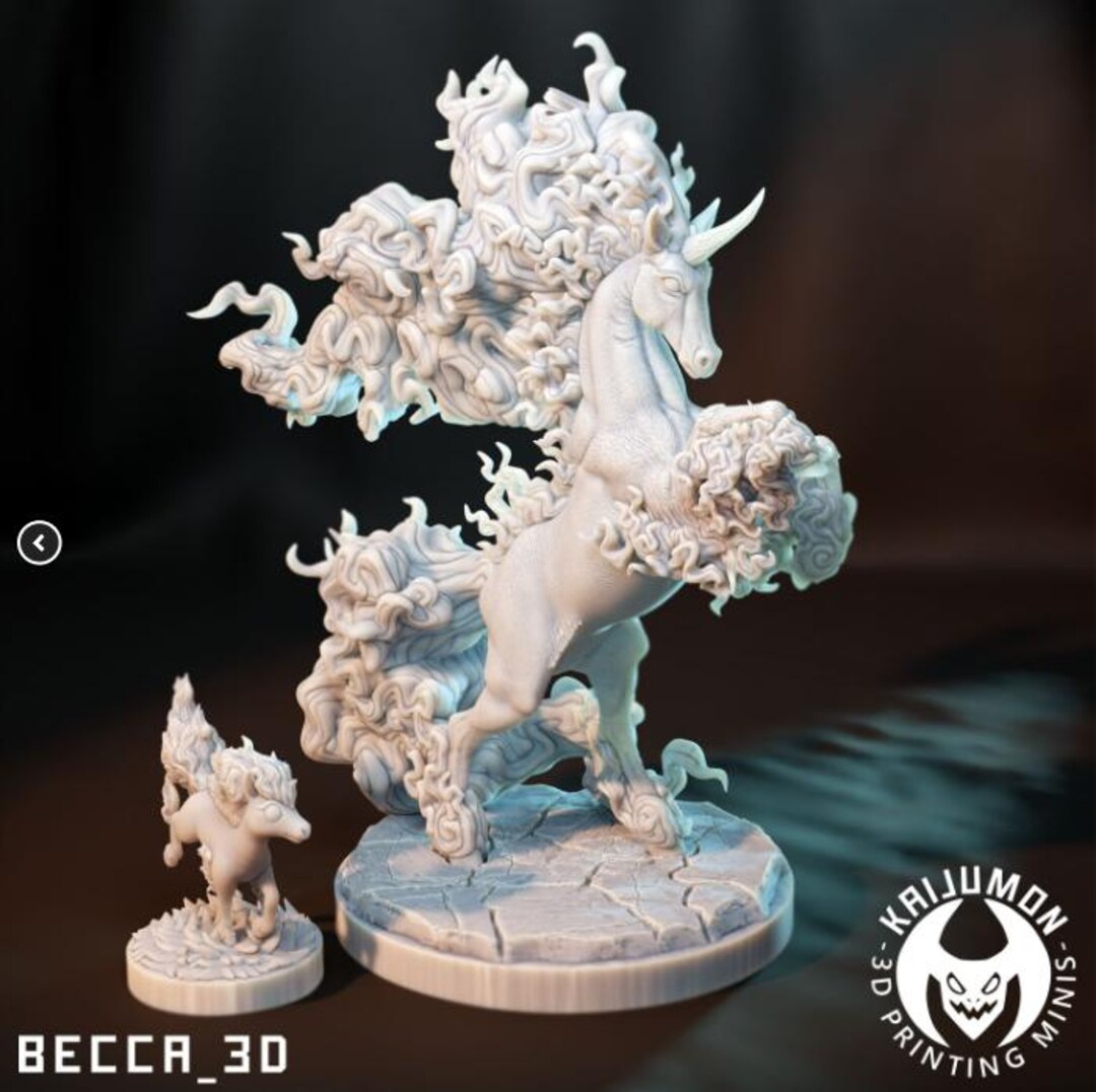Kaijumon Fire Ponies 3d Printed Miniature - Etsy