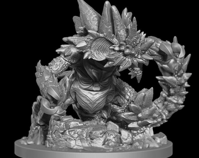 Kaijumon Monarch King Kaiju 3d Printed Miniature - Etsy