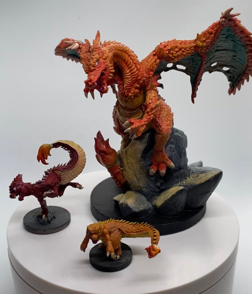 Kaijumon Char Lizard 3d Printed Miniature - Etsy