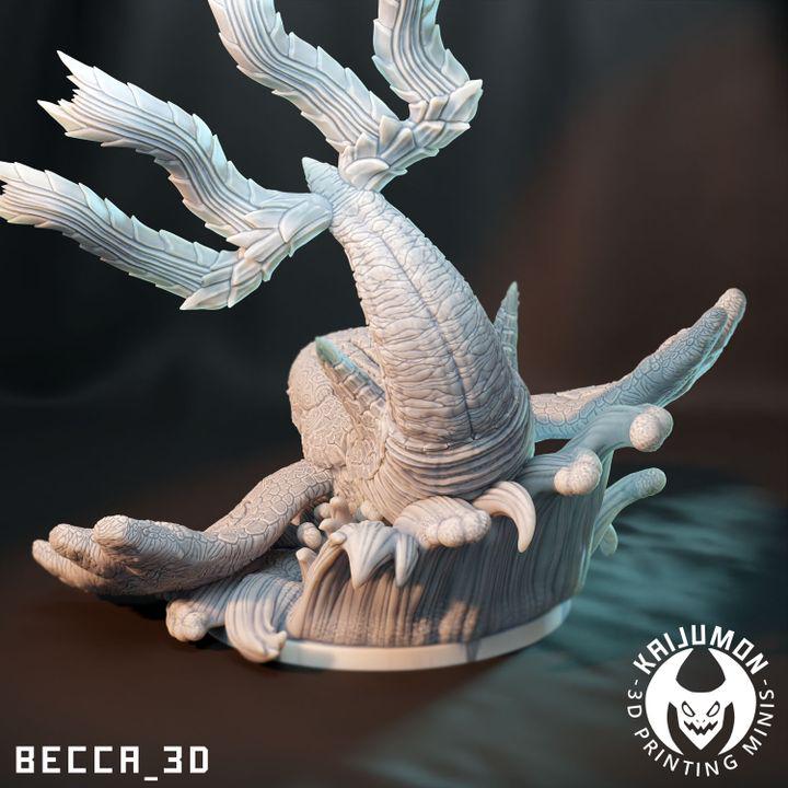 Kaijumon Legendary Water Titan 3d Printed Miniature - Etsy