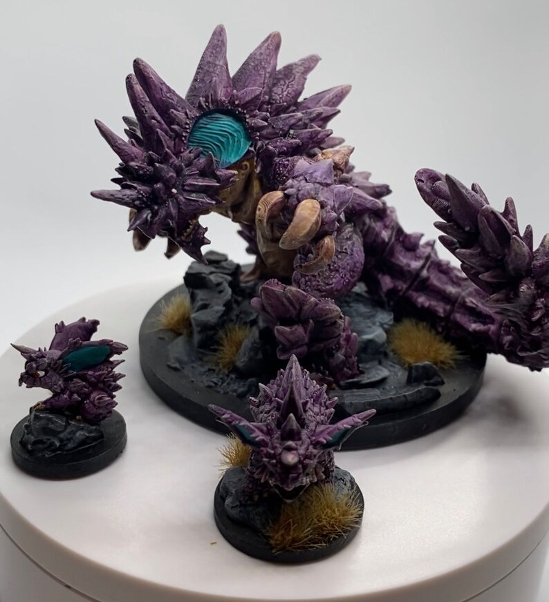 Kaijumon Monarch King Kaiju 3d Printed Miniature - Etsy Australia