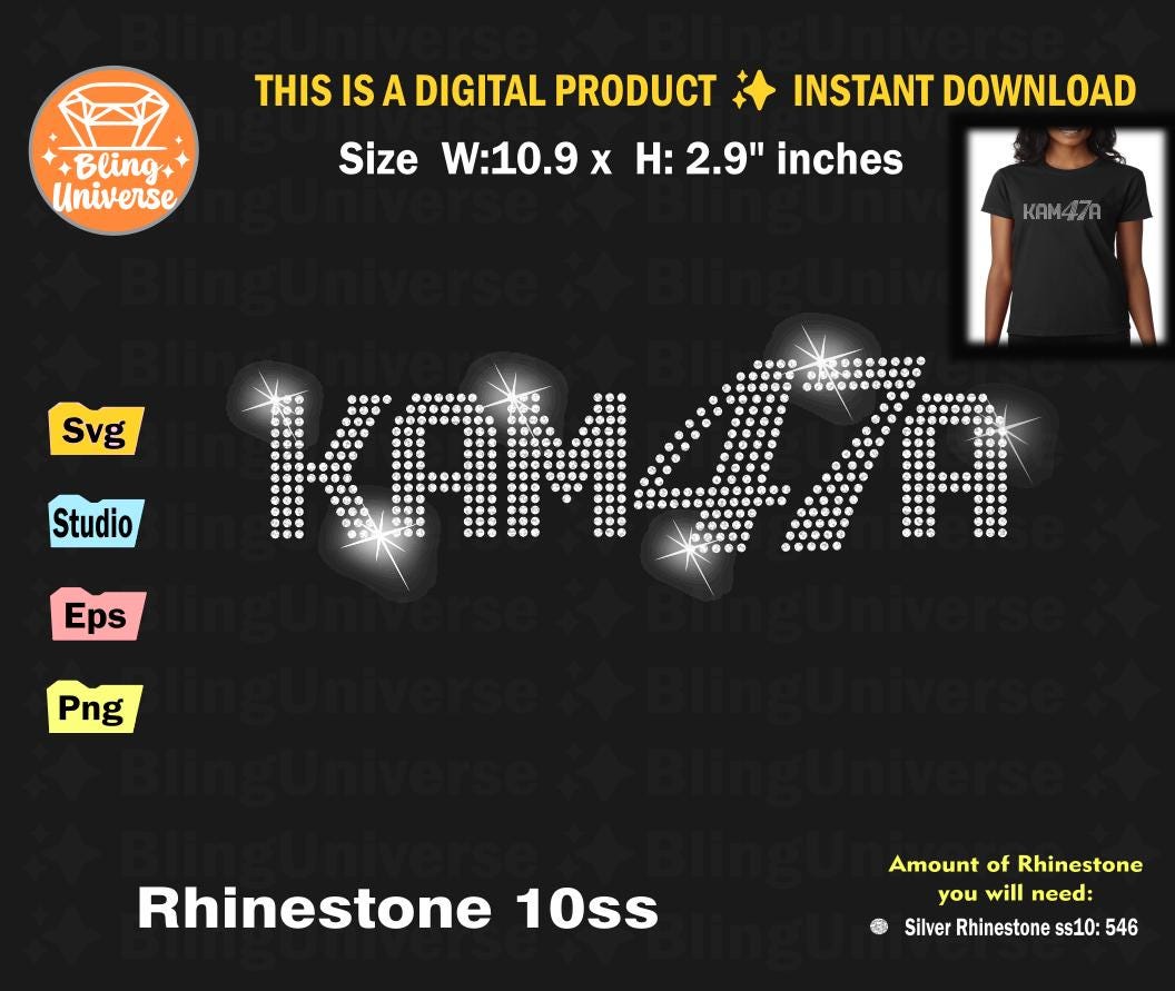 KAM47A Svg Rhinestone Template, 2024 Madam President Rhinestone ...