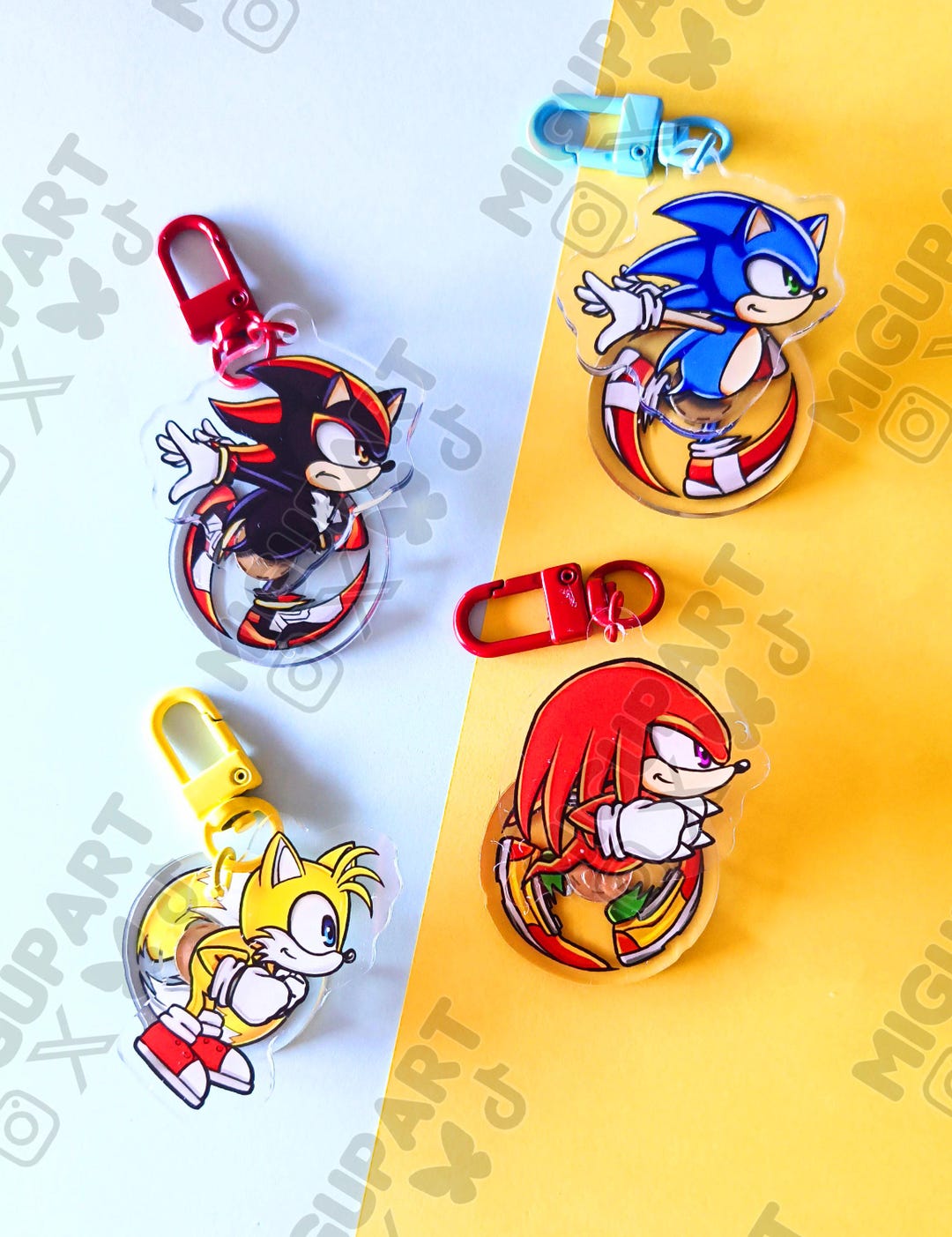 Sonic Hedgehog Spinner Keychains - Etsy