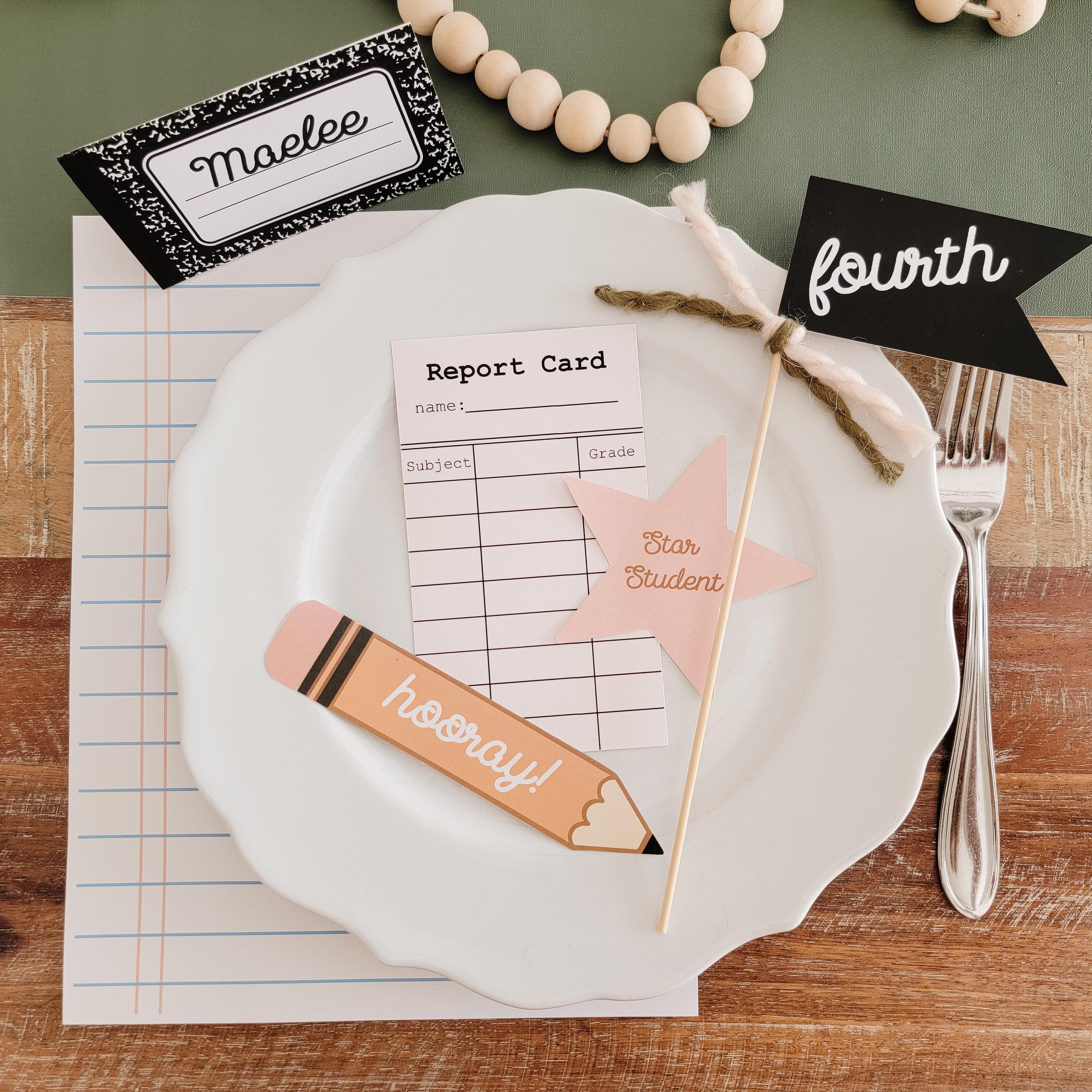 Back to School Breakfast Dinner Printables, First Day of School Treat ...
