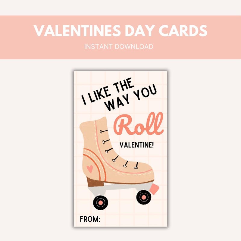 Roller Skating Valentines - Etsy