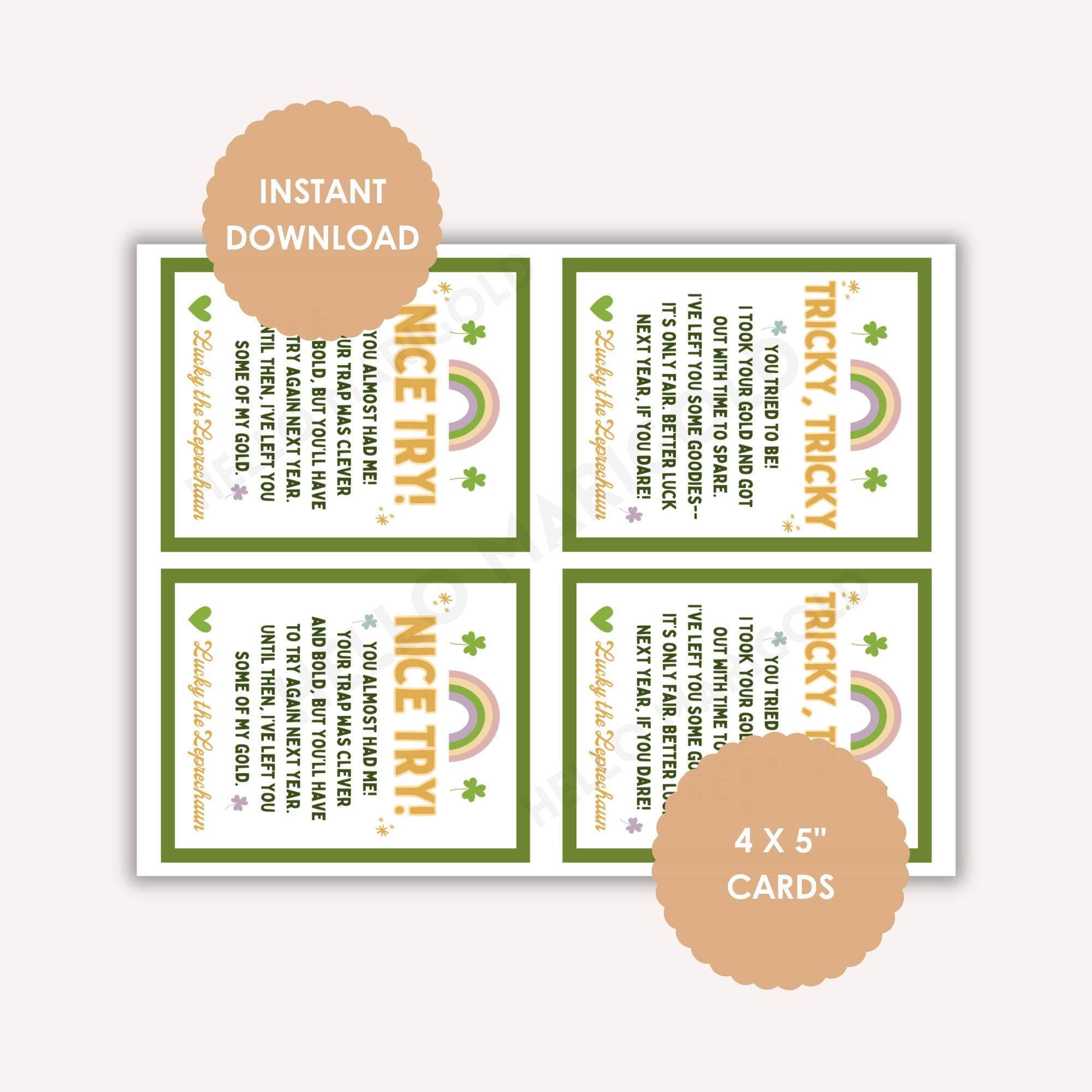 Leprechaun Trap Letter, Printable Note From Leprechaun, St. Patrick's ...