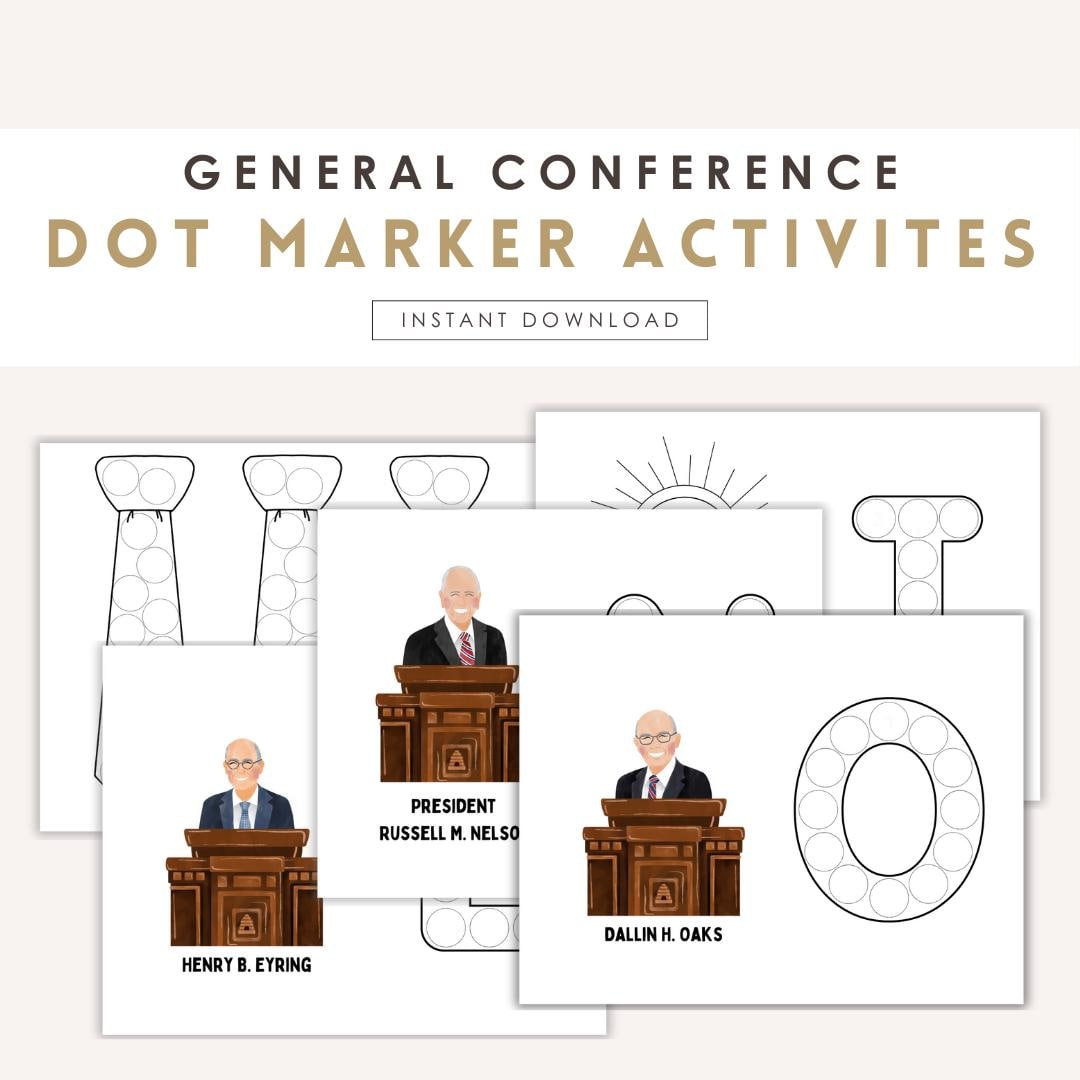 LDS General Conference Dot Marker Printable, LDS General Conference ...