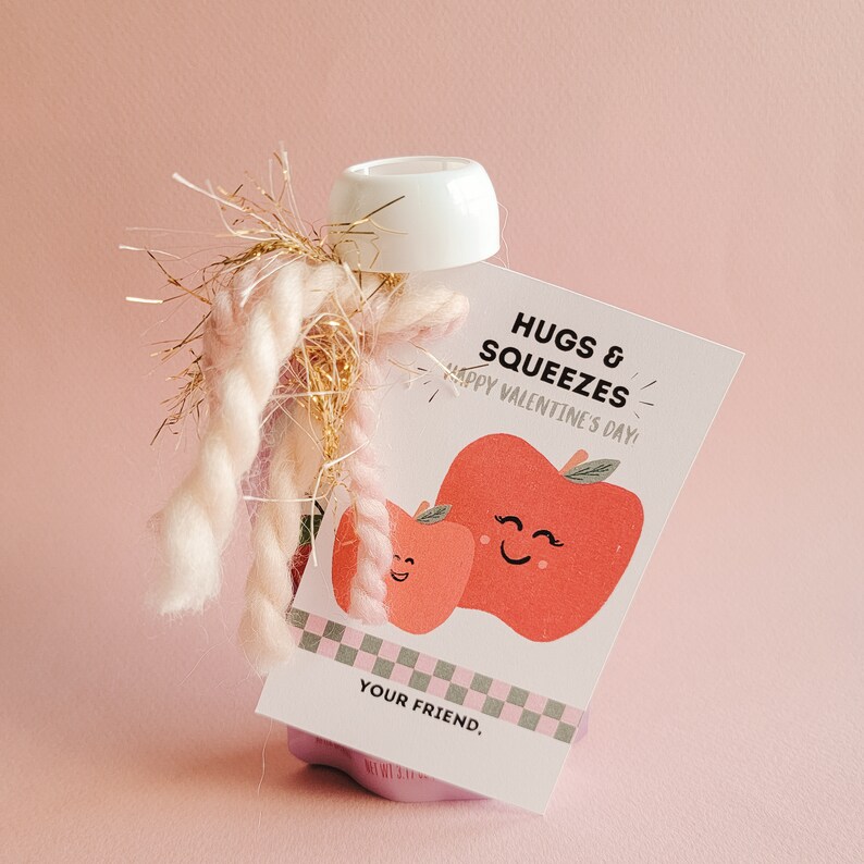Applesauce Pouch Valentine Tag, Apple of My Eye, Awesome Sauce, Hugs ...