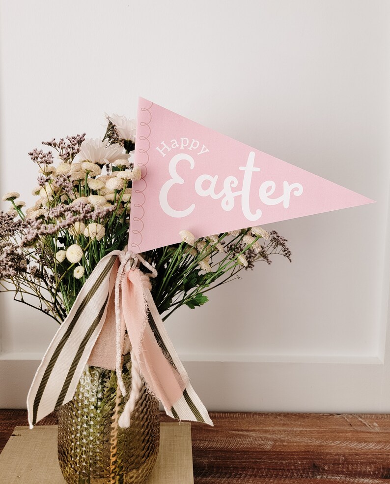 Easter Pennant Flags, Spring Printable Bunting (digital Download) - Etsy