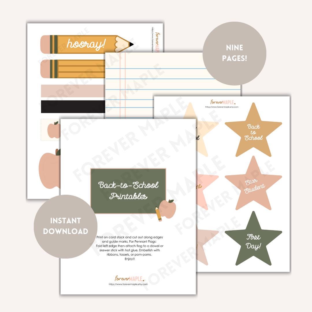 Back to School Breakfast Dinner Printables, First Day of School Treat ...