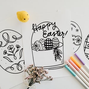 Easter Coloring Pages for Kids, Easter Egg Coloring Book, PDF Printable ...