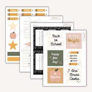 Back to School Breakfast Dinner Printables, First Day of School Treat ...