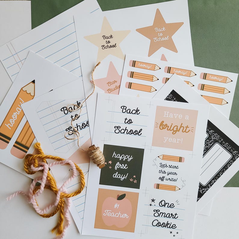 Back to School Breakfast Dinner Printables, First Day of School Treat ...