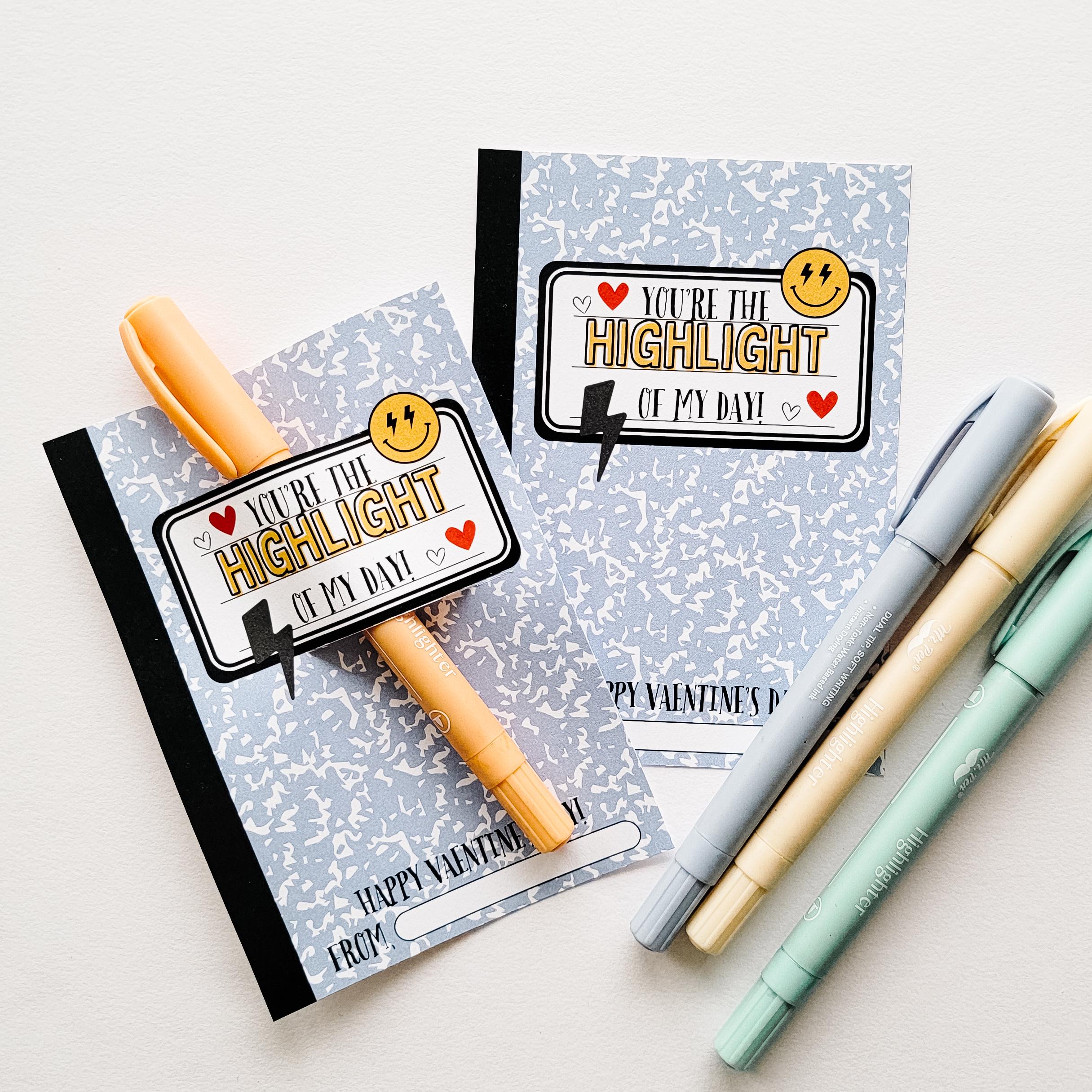 Highlighter Valentine Printable, Highlighter Valentine Cards, Tween ...