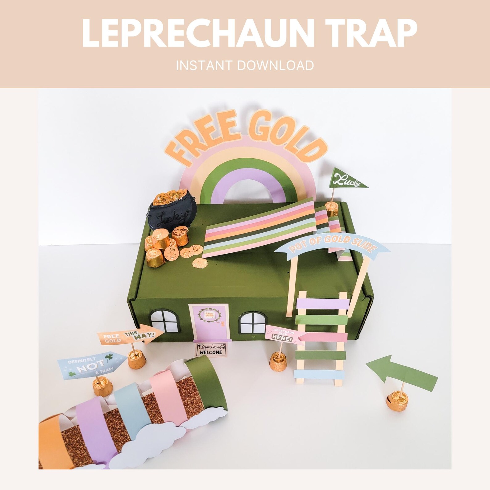 Leprechaun Trap Printable Kit, St. Patrick's Day Activity, Leprechaun ...
