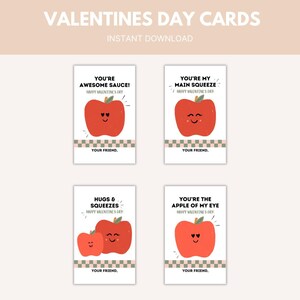 Applesauce Pouch Valentine Tag, Apple of My Eye, Awesome Sauce, Hugs ...