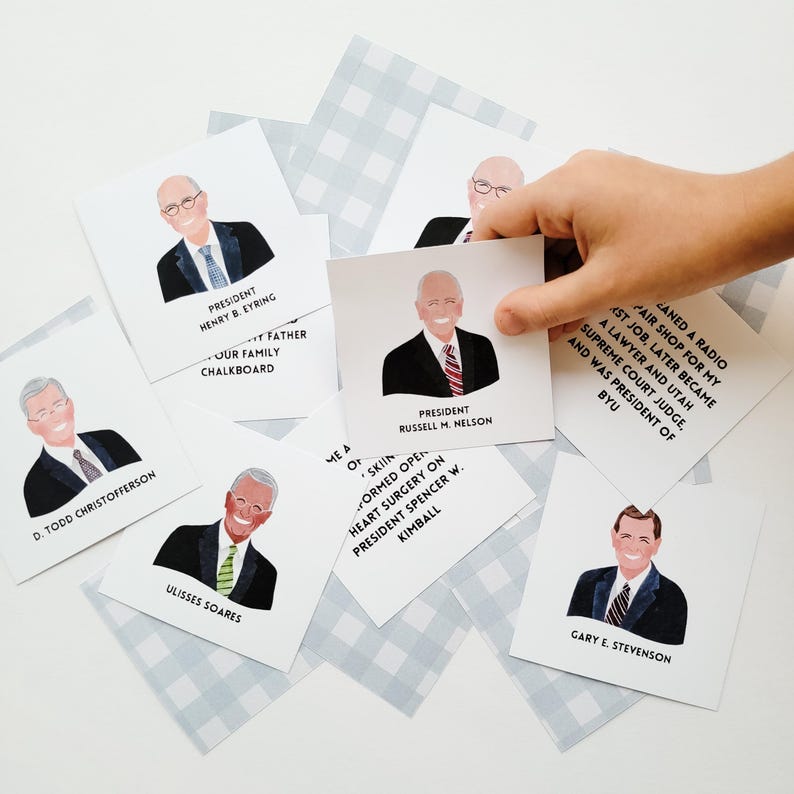 Prophet Apostle Matching Game, LDS General Authorities Matching ...